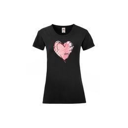 PAULGOS Damen T-Shirt, Love-Herz in Schwarz | Gr.: XL