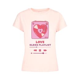 F4NT4STIC Ladies Box Tee Love Oldies Playlist Valentinstag in pink | Gr.: XL