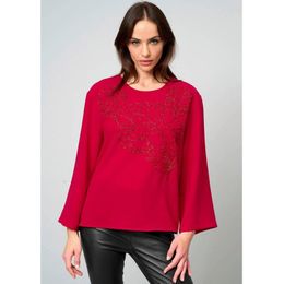 Alba Moda Bluse mit Perlenmotiv in rot | Gr.: 34