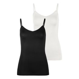 Lascana Top female Black, White size 36/38