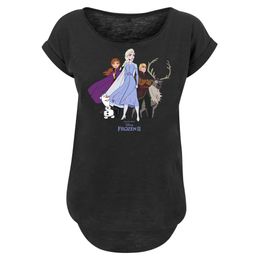 F4NT4STIC Long Cut T-Shirt Long Cut T-Shirt Disney Frozen 2 Gruppe in schwarz | Gr.: L