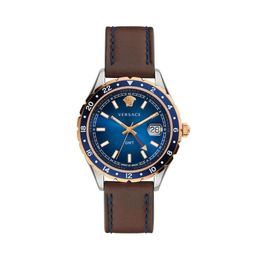 Versace Analog Watch 'Hellenyium GMT' male Brown size One Size