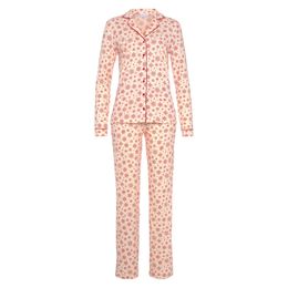 Lascana Pyjama 'Xmas' Damen Gr&ouml;&szlig;e XS/S pastellpink Winterkleid