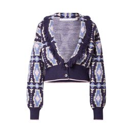 Warehouse Strickjacke 'Aztec' Damen Gr&ouml;&szlig;e S navy / hellblau / wei&szlig;