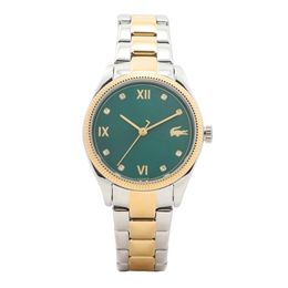 Lacoste Uhr 'Parisienne' Damen Gr&ouml;&szlig;e One Size gold / dunkelgr&uuml;n / silber / transparent