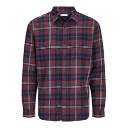 Jack & Jones JACK & JONES Hemd 'JJJoshua' Herren Gr&ouml;&szlig;e XL marine / weinrot / wei&szlig;