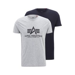 Alpha Industries T-Shirt Herren Gr&ouml;&szlig;e XS navy / grau / graumeliert