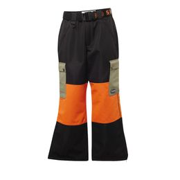 TOPMAN Sporthose Herren Größe S khaki / dunkelorange / schwarz