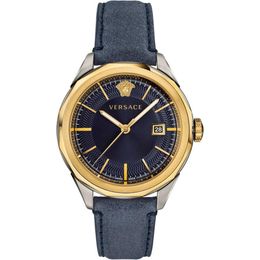 Versace Uhr 'Glaze, VERA00218' Herren Gr&ouml;&szlig;e One Size taubenblau / gold