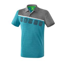 Erima Funktionsshirt Herren Gr&ouml;&szlig;e M azur / graumeliert / wei&szlig;