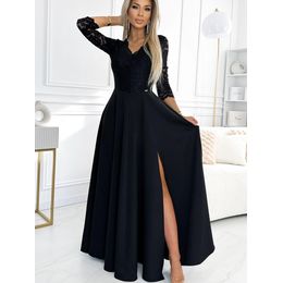 numoco Abendkleid 'Maxikleid Amber' Damen Gr&ouml;&szlig;e 44 schwarz Winterkleid