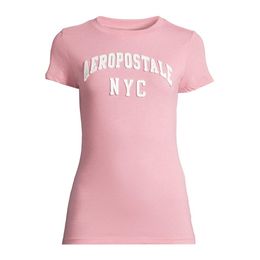 A&Eacute;ROPOSTALE T-Shirt Damen Gr&ouml;&szlig;e S altrosa / wei&szlig;