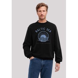 Sweatshirt F4NT4STIC "Baltic Sea Knut und Jan", Herren, Gr. S, schwarz, Obermaterial: 80% Baumwolle, 20% Polyester, regular fit, Rundhals, ohne Bündchen, Sweatshirts, Osteee Kollektion, Urlaub, Ahoi Moin