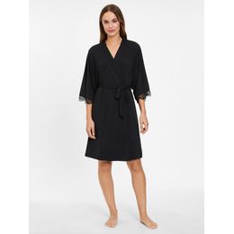 Lascana Dressing Gown female Black size 40/42