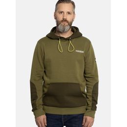 Forsberg Sweatshirt 'Hoodie mit reflektierendem Logo' male Green size XXL