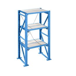 LISTA Schwerlast-Auszugregal, Einschubbreite 890 mm, Tiefe 1260 mm, Grundregal, lichtblau