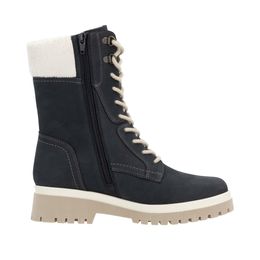 Remonte Schn&uuml;rstiefel 'D1B76' Damen Gr&ouml;&szlig;e 44 blau / navy / wei&szlig; Winterschuhe