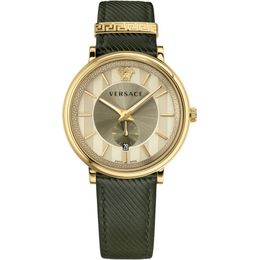 Versace Uhr 'V Circle' Herren Gr&ouml;&szlig;e One Size gold / khaki