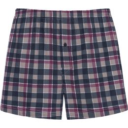 Herren Boxershorts blau-kariert, Größe 9