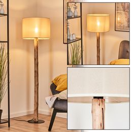 hofstein Bassagoda Stehleuchte 40 cm Naturfarben, Schwarz, 1-flammig