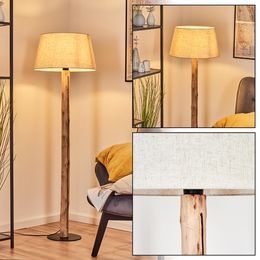 hofstein Bassagoda Stehleuchte 45 cm Naturfarben, Schwarz, 1-flammig