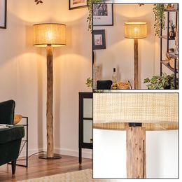 hofstein Sabadim Stehleuchte 35 cm Naturfarben, Schwarz, 1-flammig
