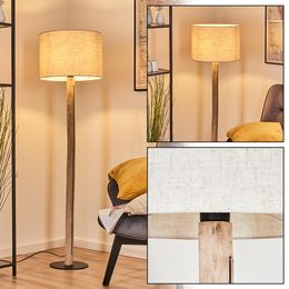 hofstein Bassagoda Stehleuchte 40 cm Naturfarben, Schwarz, 1-flammig