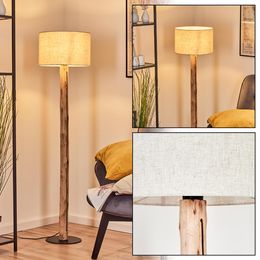 hofstein Bassagoda Stehleuchte 35 cm Naturfarben, Schwarz, 1-flammig