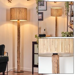 hofstein Bongal Stehleuchte 40 cm Naturfarben, Schwarz, 1-flammig