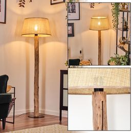 hofstein Sabadim Stehleuchte 45 cm Naturfarben, Schwarz, 1-flammig