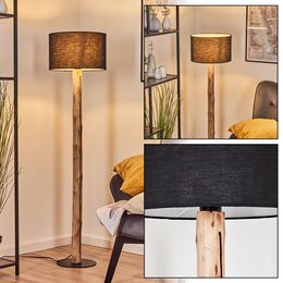 hofstein Bassagoda Stehleuchte 35 cm Naturfarben, Schwarz, 1-flammig