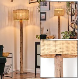 hofstein Cavaca Stehleuchte 35 cm Naturfarben, Schwarz, 1-flammig