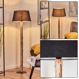 hofstein Bassagoda Stehleuchte 45 cm Naturfarben, Schwarz, 1-flammig