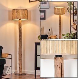 hofstein Bongal Stehleuchte 35 cm Naturfarben, Schwarz, 1-flammig