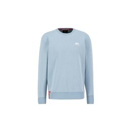 Alpha Industries Sweatshirt Herren Gr&ouml;&szlig;e XS hellblau / rot / wei&szlig;