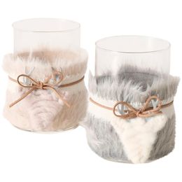 BOLTZE Home Collection 2er-Set Windlicht Erja