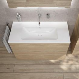 Duravit ME by Starck Waschtisch, evineo ineo5 evo Unterschrank B: 101 cm, 2 Auszüge, mit Griffmulde,, 23361000601+BE0715OA,