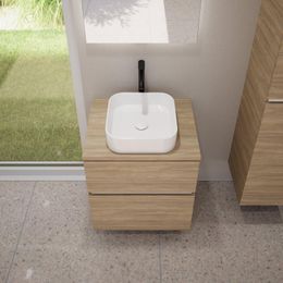 evineo ineo5 evo Unterschrank B: 60 cm mit 2 Ausz&uuml;gen, ineo7 Waschtisch B: 37,5 cm wei&szlig;,, BE0956OA+BE0962OA+BE0940WH,