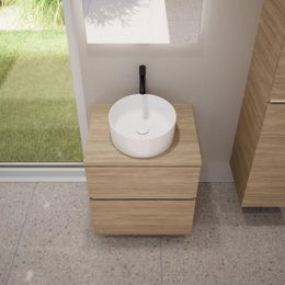 evineo ineo5 evo Unterschrank B: 60 cm mit 2 Ausz&uuml;gen, ineo7 Waschtisch &Oslash; 36 cm wei&szlig;,, BE0956OA+BE0962OA+BE0942WH,