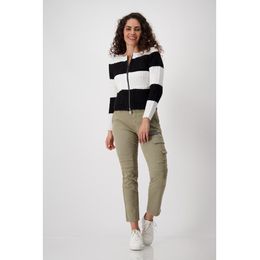 monari Cardigan in Wei&szlig;/ Schwarz - 77% | Gr&ouml;&szlig;e 40 | Damen-pullover-cardigans