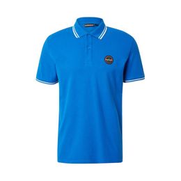 Napapijri Poloshirt 'E-MACAS' Herren Gr&ouml;&szlig;e L royalblau / dunkelorange / schwarz / wei&szlig;