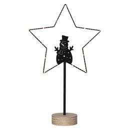 STAR TRADING LED-Standleuchte "Glimta" in Schwarz/ Hellbraun - (H)42 cm - 36% | Stehleuchten