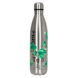 K&ouml;nitz K&ouml;nitz Trinkflasche ''Tea Collage'' in Silber/ Gr&uuml;n - 750 ml - 29% | Damen-outdoor-ausruestung