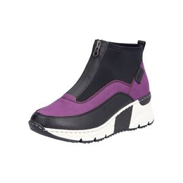 Rieker Keilslipper in Lila/ Schwarz - 53% | Gr&ouml;&szlig;e 40 | Stiefeletten