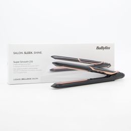 BaByliss Schwarz-hellrosa Super Smooth 235 Glätteisen mit Logo