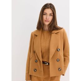bonprix Kurze Jacke in Wolloptik, braun, Gr.46, elegante kurze Wolljacke