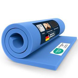 Schaumstoff Zuschnitt 40 kg/m&sup3; 4,2 kPa 110x200x6cm hellblau - Gr&ouml;&szlig;e (cm): 110x200x6, Raumgwicht: 40 kg/m&sup3;