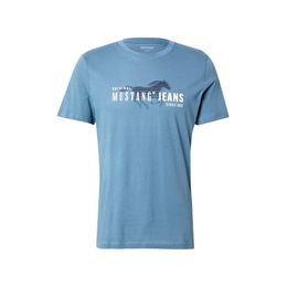 Mustang T-Shirt 'AUSTIN' Herren Gr&ouml;&szlig;e XL navy / hellblau / wei&szlig;