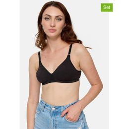 Nur Die 2er-Set: Soft-BH in Schwarz - 37% | Gr&ouml;&szlig;e 85B | Damen-bhs