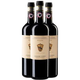 Podere Ciona Chianti Classico Riserva 2016-2017-2018 Kennenlern-Paket Trocken - Toskana &ndash; Probierpaket DOCG